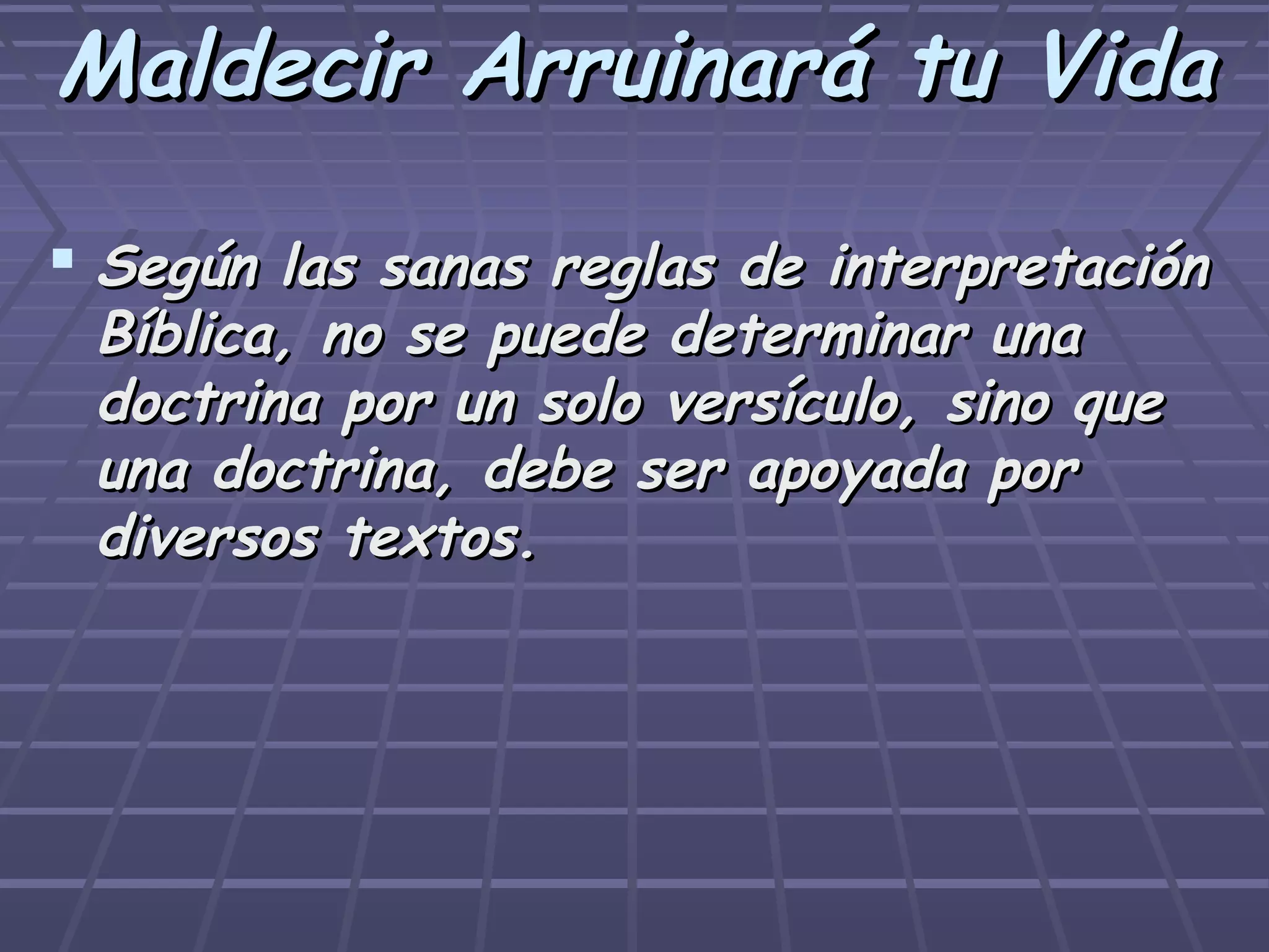 Maldecir arruinará tu vida | PPS