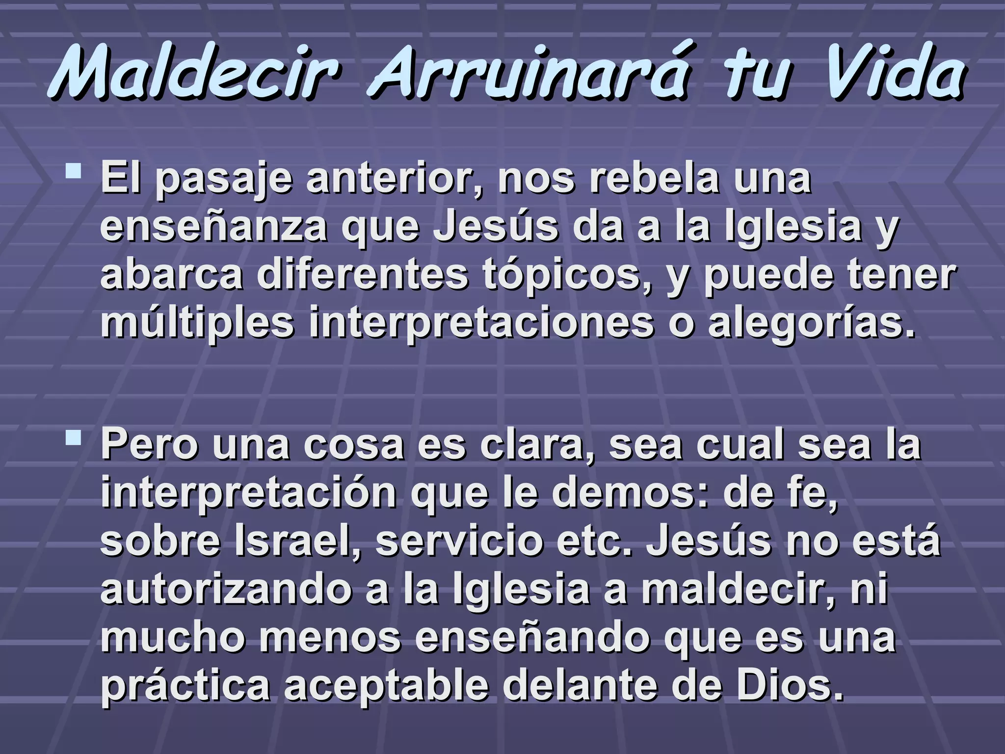 Maldecir arruinará tu vida | PPS