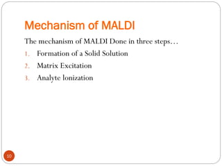 Maldi (matrix attested laser desorption ionization technique | PDF