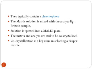 Maldi (matrix attested laser desorption ionization technique | PDF
