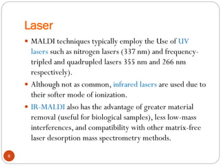Maldi (matrix attested laser desorption ionization technique | PDF