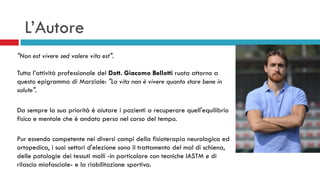 10 pagine per capire cos'é il mal di schiena | PPTX