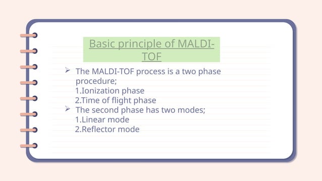 Basic Principle of MALDI-TOF Mass Spectrometry | PPTX