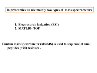 Maldi tof in proteomics (genomics) | PPTX