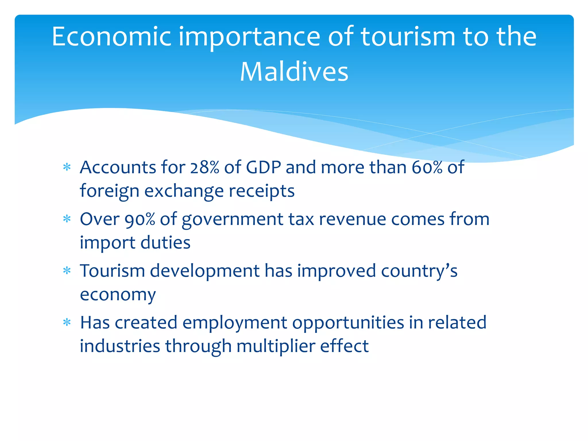 Tourism in small island states - The Maldives | PPTX