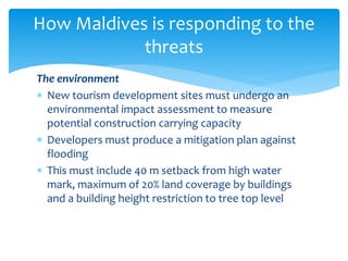 Tourism in small island states - The Maldives | PPTX
