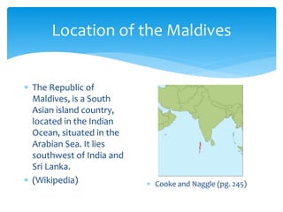 Tourism in small island states - The Maldives | PPTX