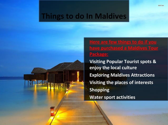 Maldives Tourism | PPT