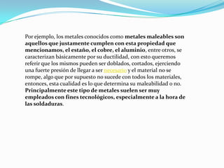 Maleabilidad | PPTX