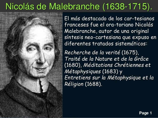 Malebranche Filosofía