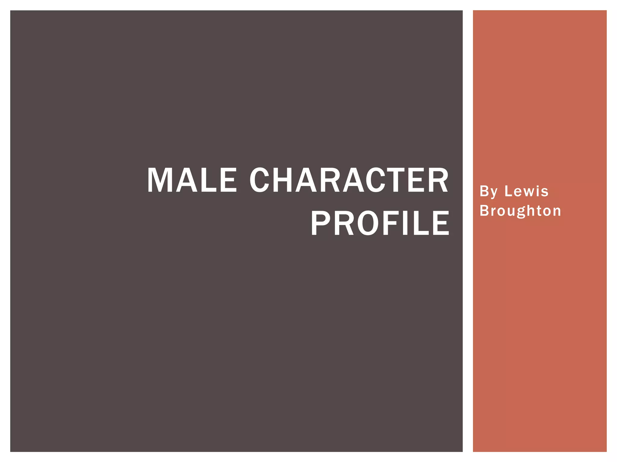 Male character profile | PPTX