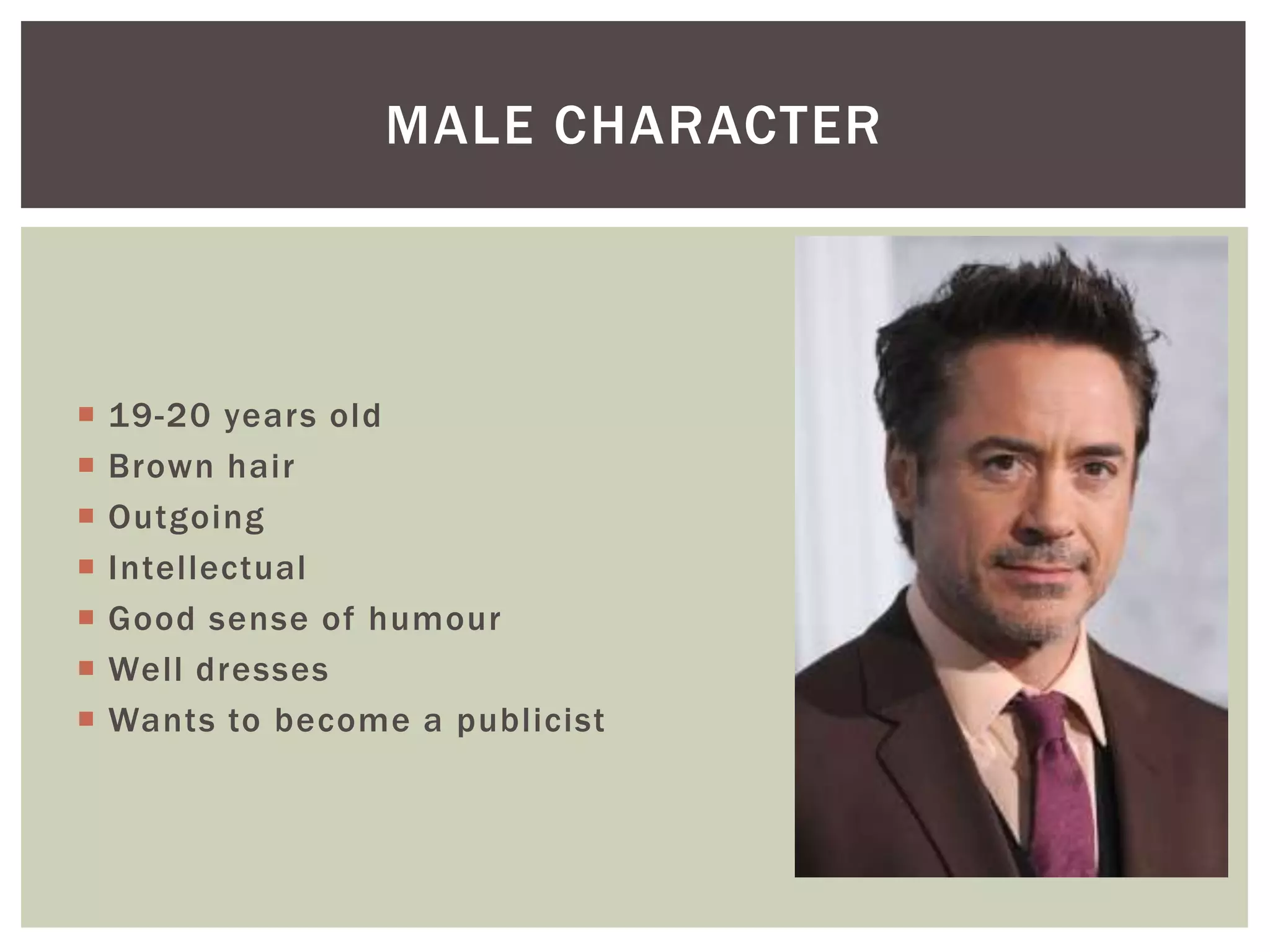 Male character profile | PPTX
