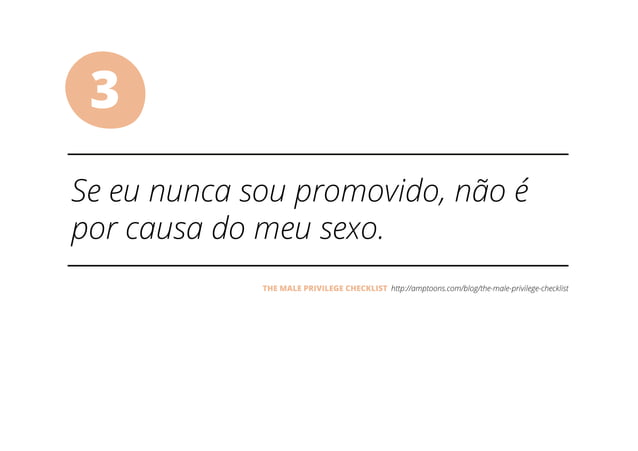 The Male Privilege Checklist, em Português | PDF