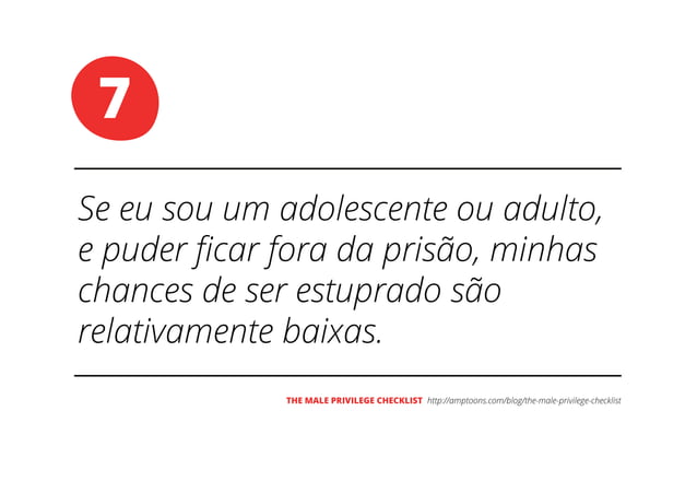 The Male Privilege Checklist, em Português | PDF