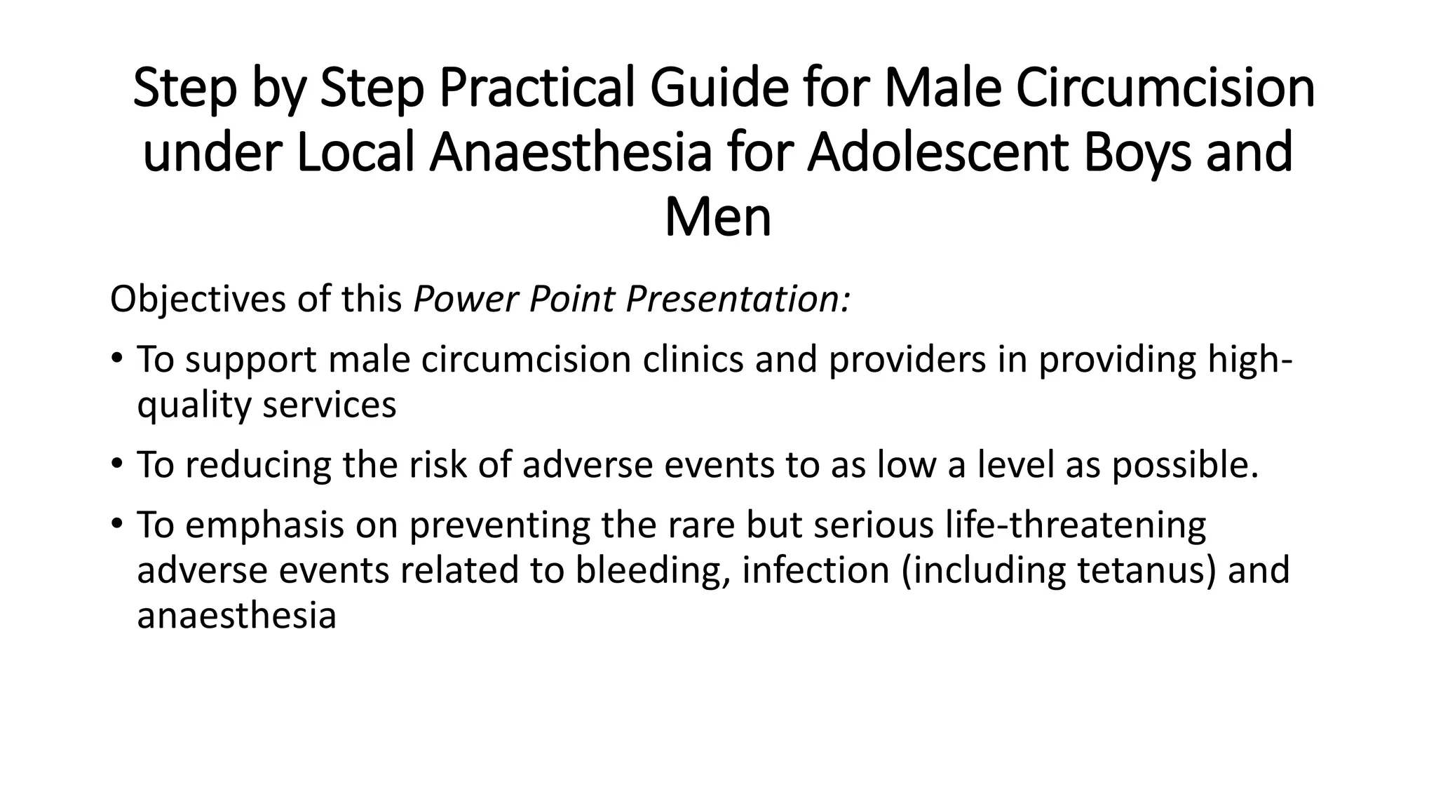 Male Circumcision under Local Anaesthesia by Dr Grothuesmann & Sr Winie ...