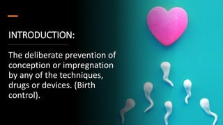 male contraception- powerpoint presentation | PPTX