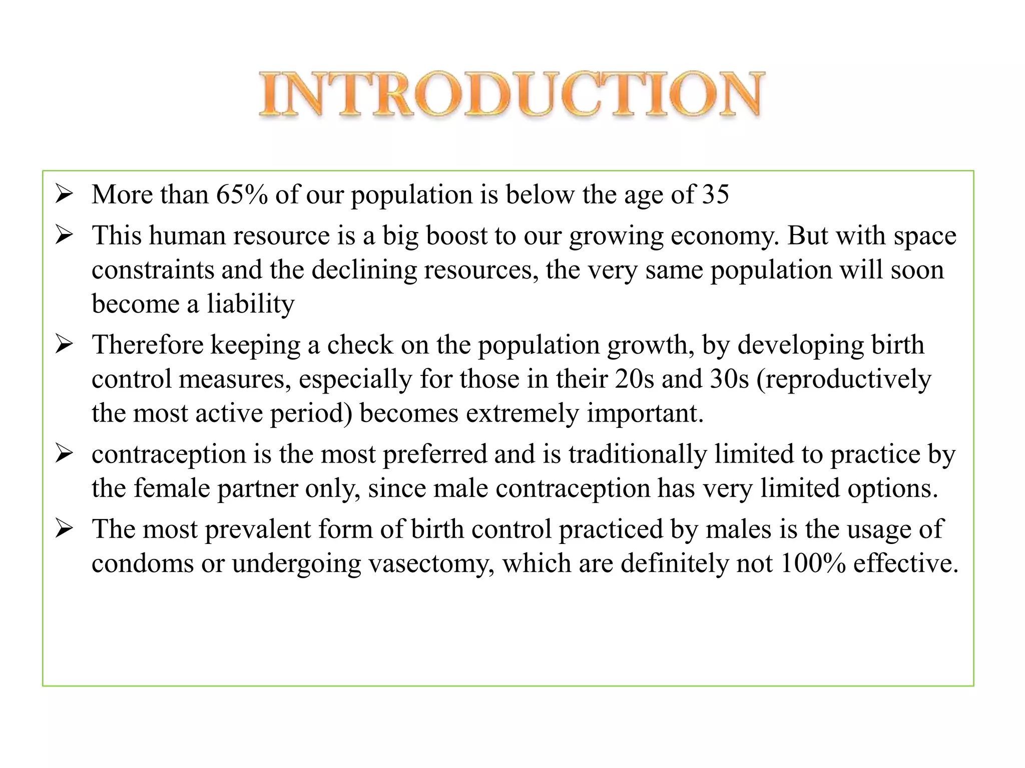 Male contraceptive risug | PPTX