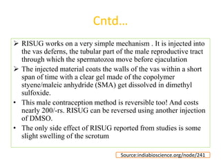 Male contraceptive risug | PPTX