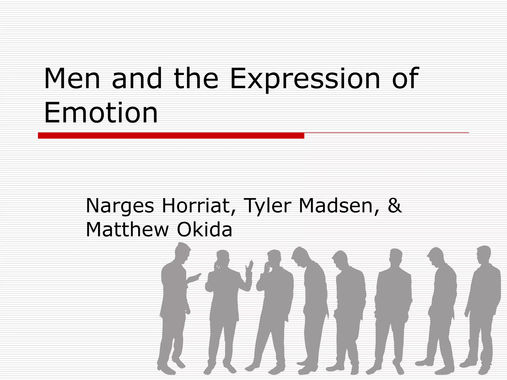 Men and affection: The examination of gender roles and masculine traits ...
