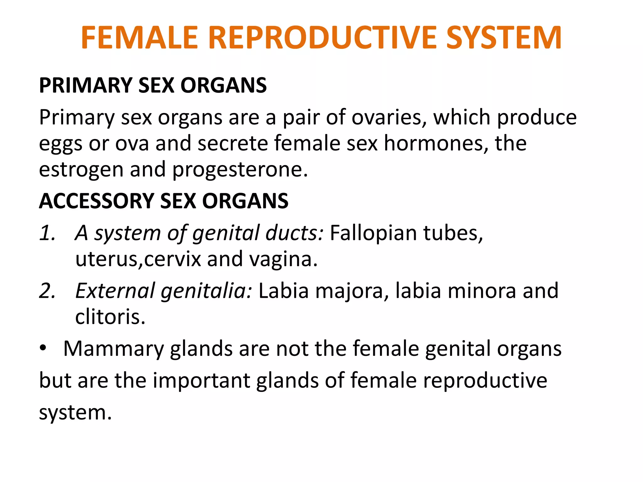 Male & female reproductive system | PPTX