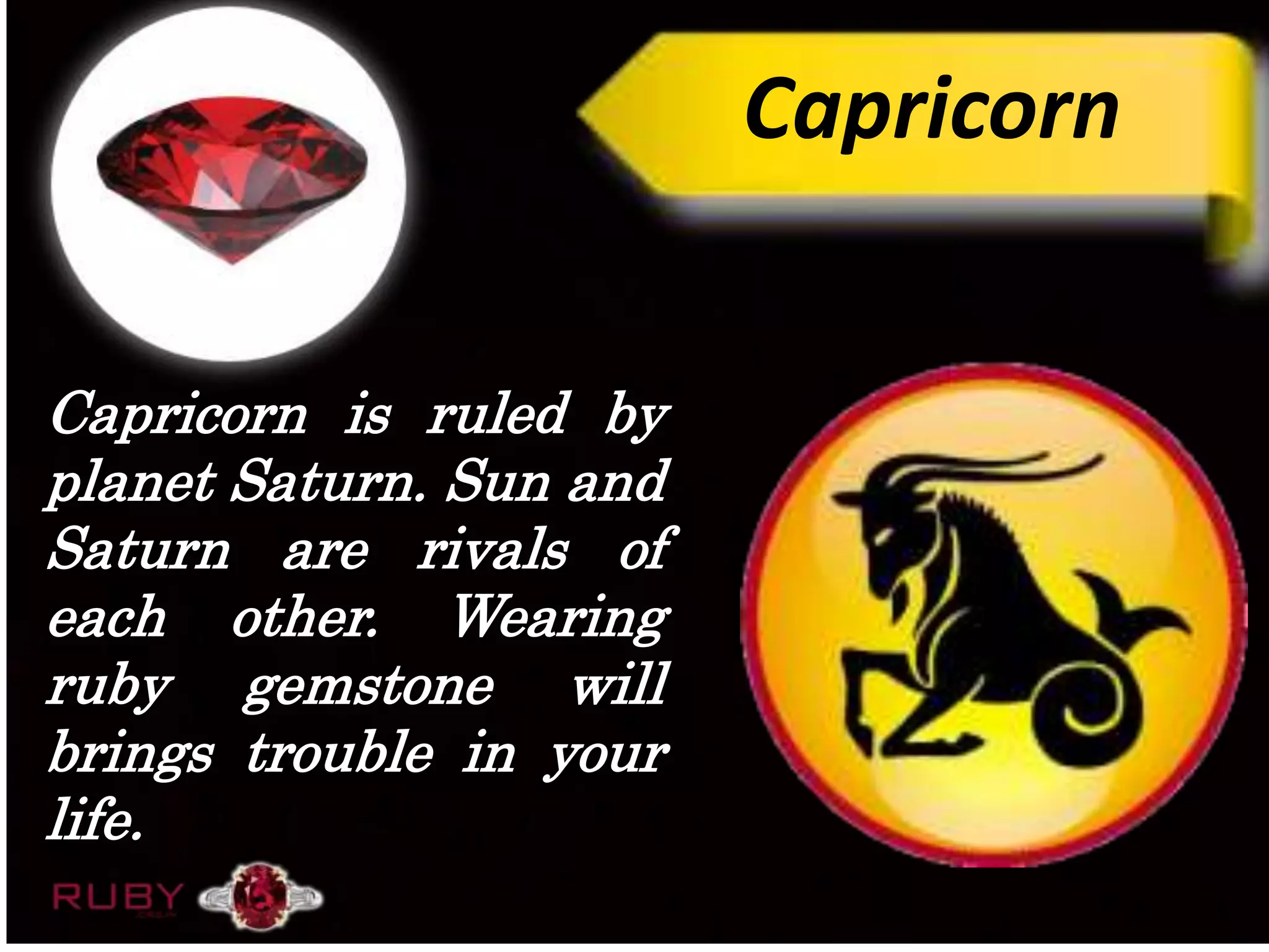 Malefic and positive effects of ruby gemstones on all zodiac signs | PPT