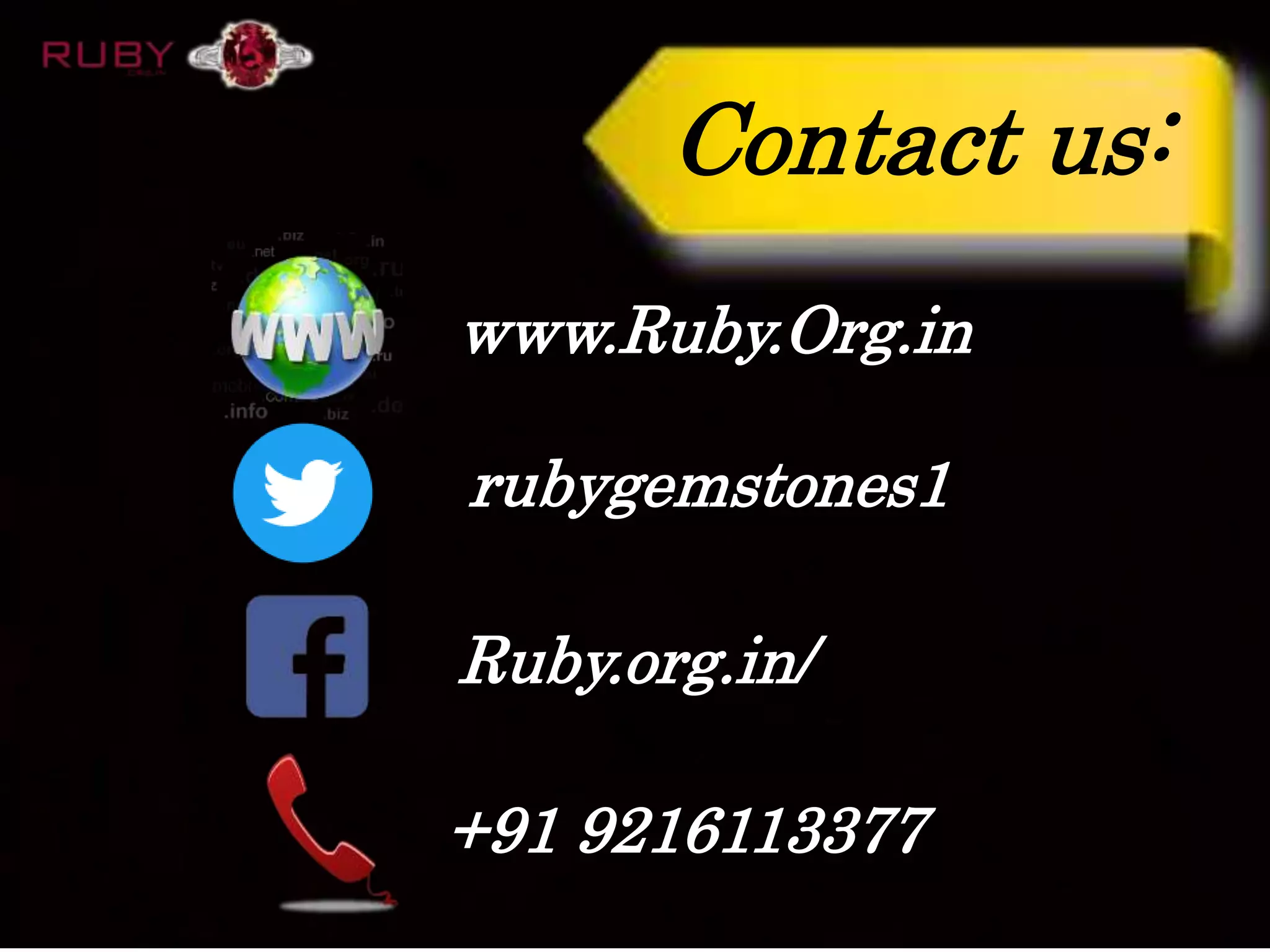 Malefic and positive effects of ruby gemstones on all zodiac signs | PPT