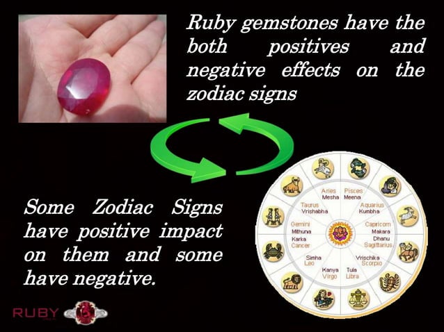 Malefic and positive effects of ruby gemstones on all zodiac signs | PPT