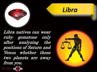 Malefic and positive effects of ruby gemstones on all zodiac signs copy ...