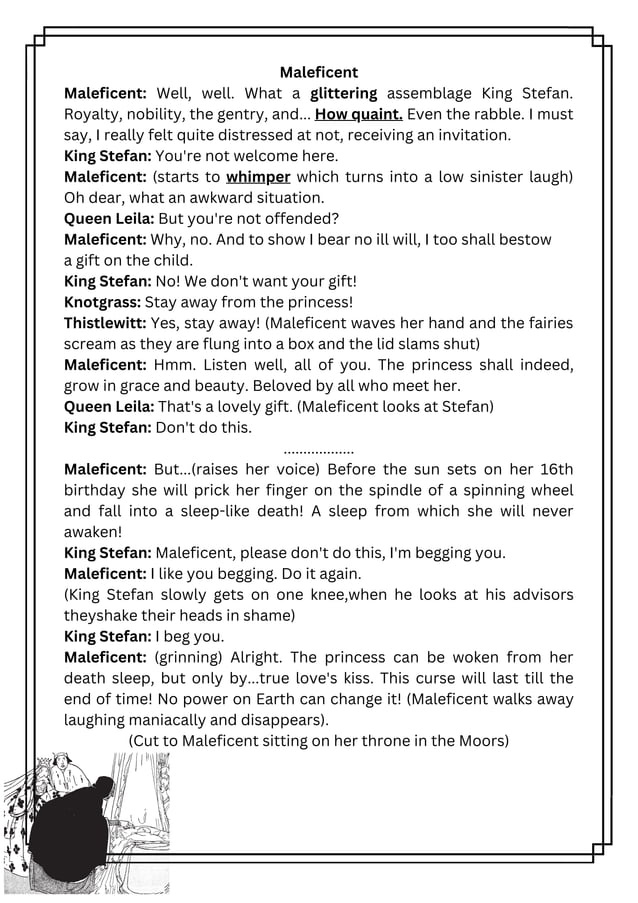 Maleficent Listening worksheet for upper level | PDF