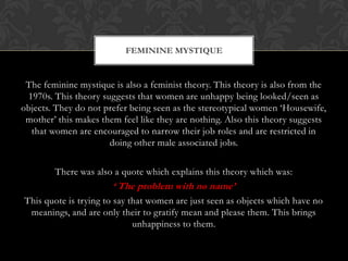 Male Gaze And Feminine Mystique Theory | PPTX