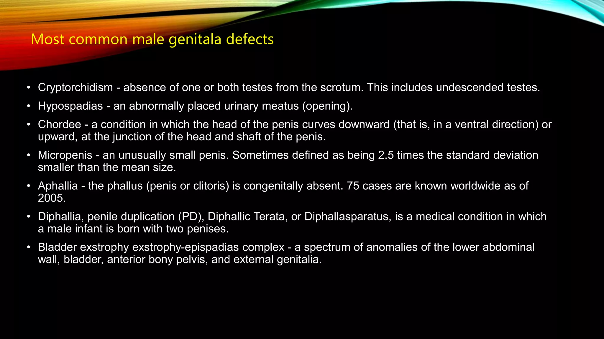 male genitalia congenital diseases | PPTX