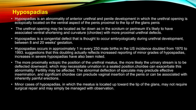 male genitalia congenital diseases | PPTX