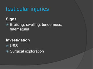 Male genital trauma | PPTX