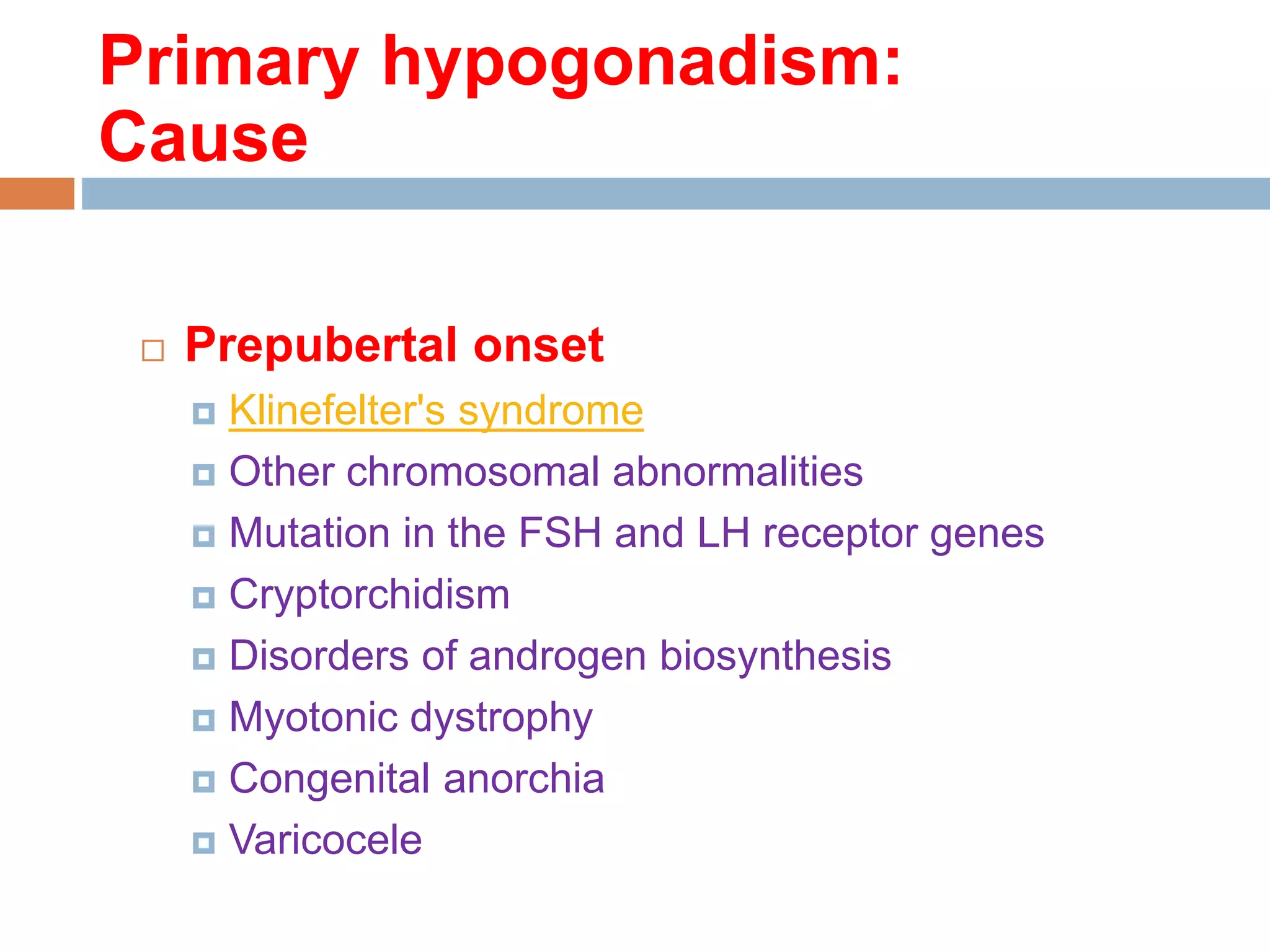 Male hypogonadism | PPSX