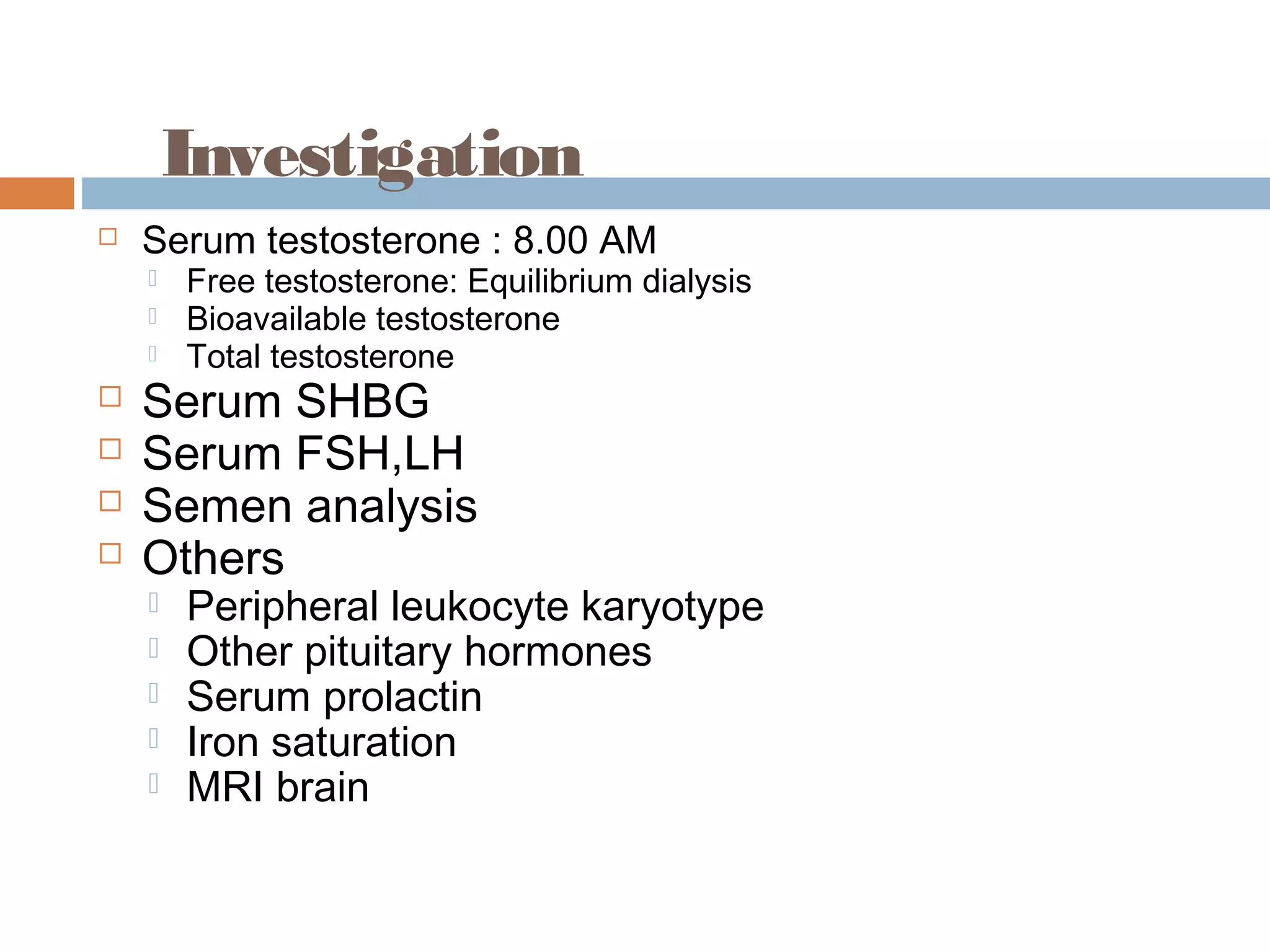 Male hypogonadism | PPT