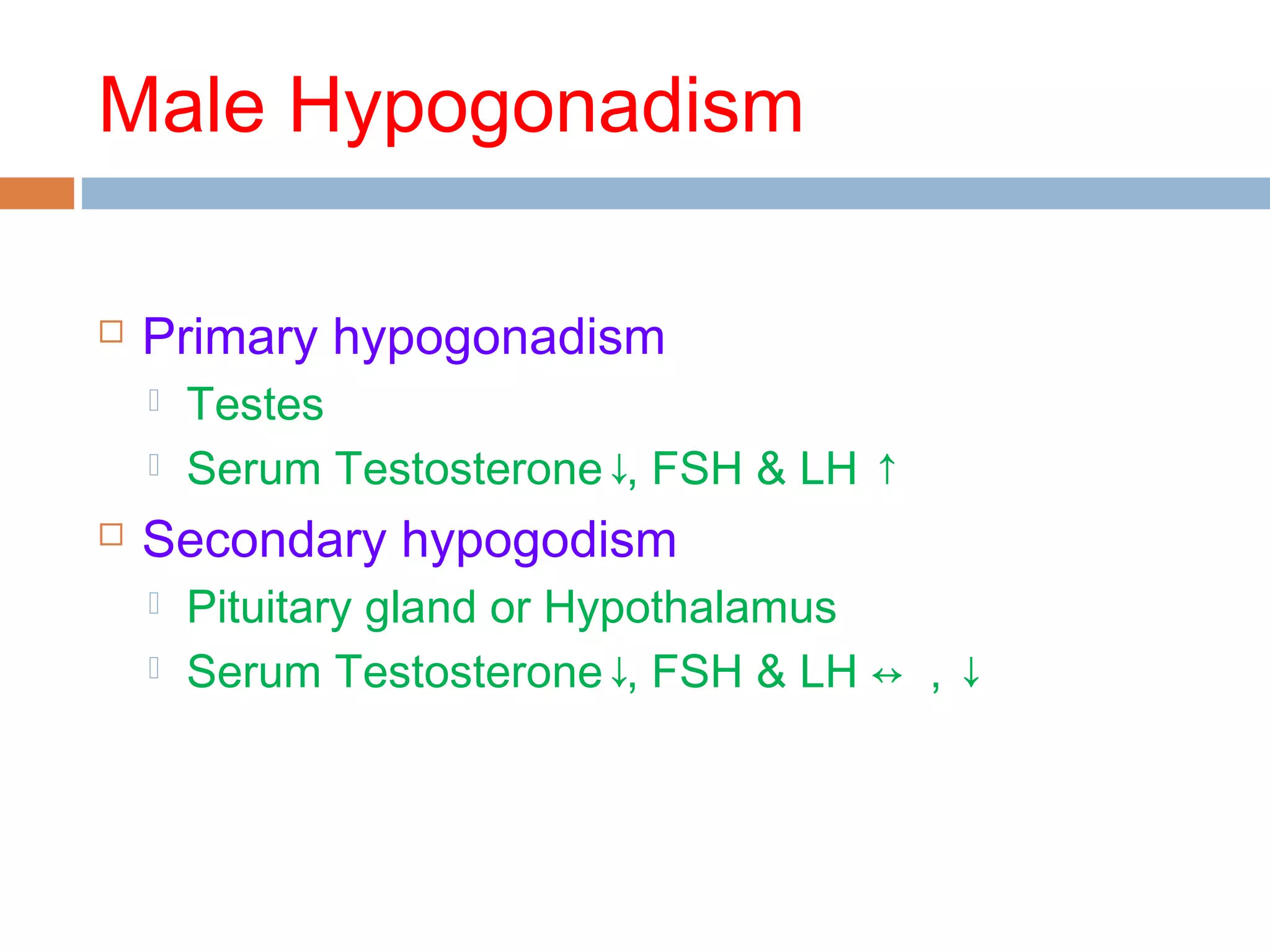 Male hypogonadism | PPT