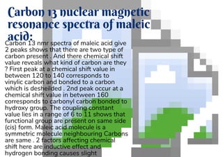 Maleic Acid. Properties synthesis spectral data | PDF