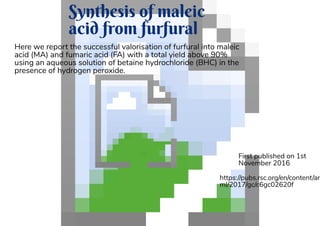 Maleic Acid. Properties synthesis spectral data | PDF