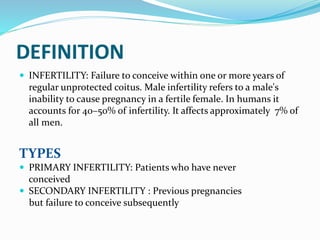 Male infertility | PPTX
