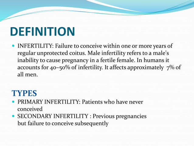 Male infertility | PPTX