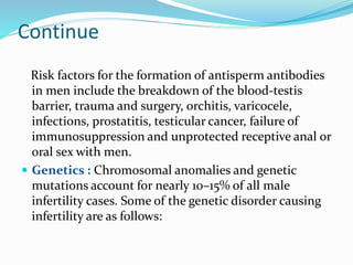 Male infertility | PPTX