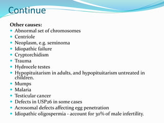 Male infertility | PPTX