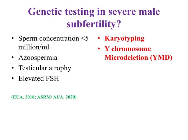Male Infertility Panel Discussion by Dr Sujoy Dasgupta | PPTX ...