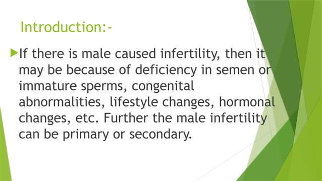 Male Infertility , Male Reproductive Organs disease, | PPTX