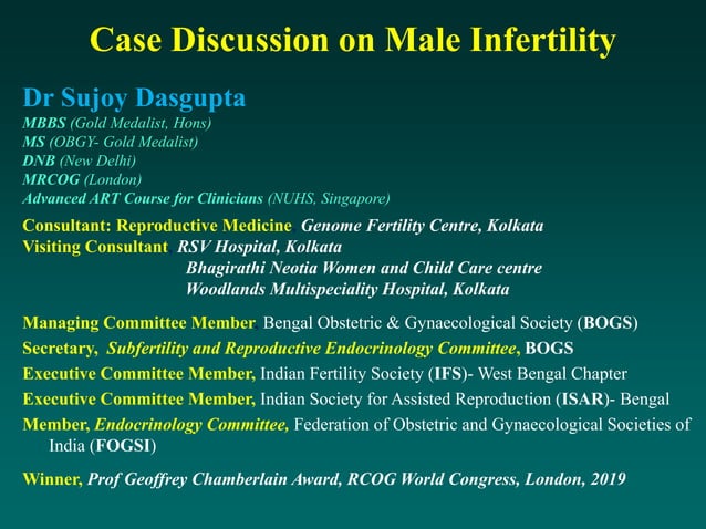 Case Studies on Male Factor Infertility | PPTX | Infertility ...