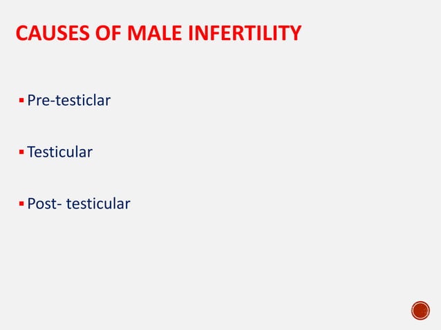 male infertility causes, management .pptx