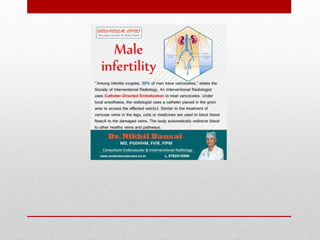 Male infertility treatment Dr Nikhil Bansal interventional radiology | PPTX
