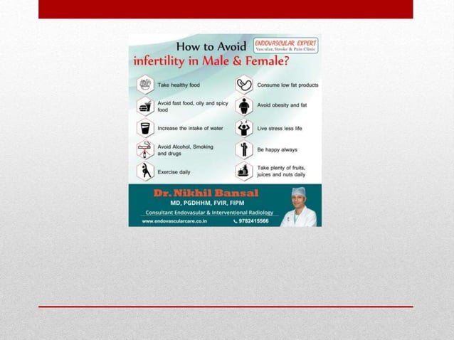 Male infertility treatment Dr Nikhil Bansal interventional radiology | PPT Male infertility treatment Dr Nikhil Bansal interventional radiology | PPT