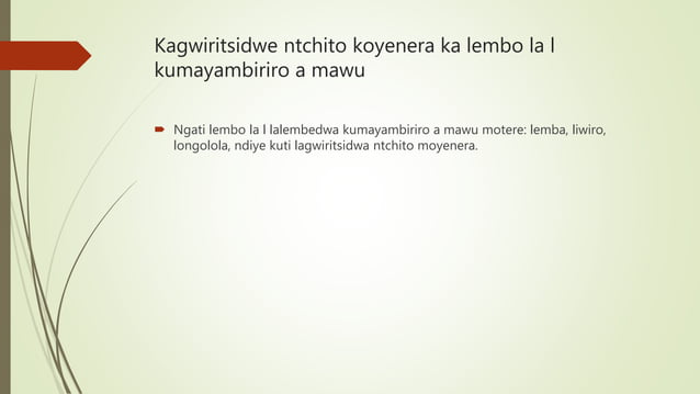 Malembo ndi maphatikizo | PPTX