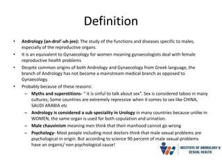 MALE REPRODUCTIVE HEALTH | ANDROLOGY | PPTX | Sexual Conditions ...